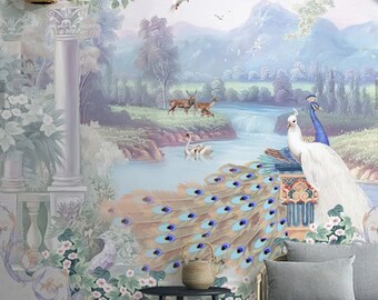 Peacock Mural Painting - Etsy
