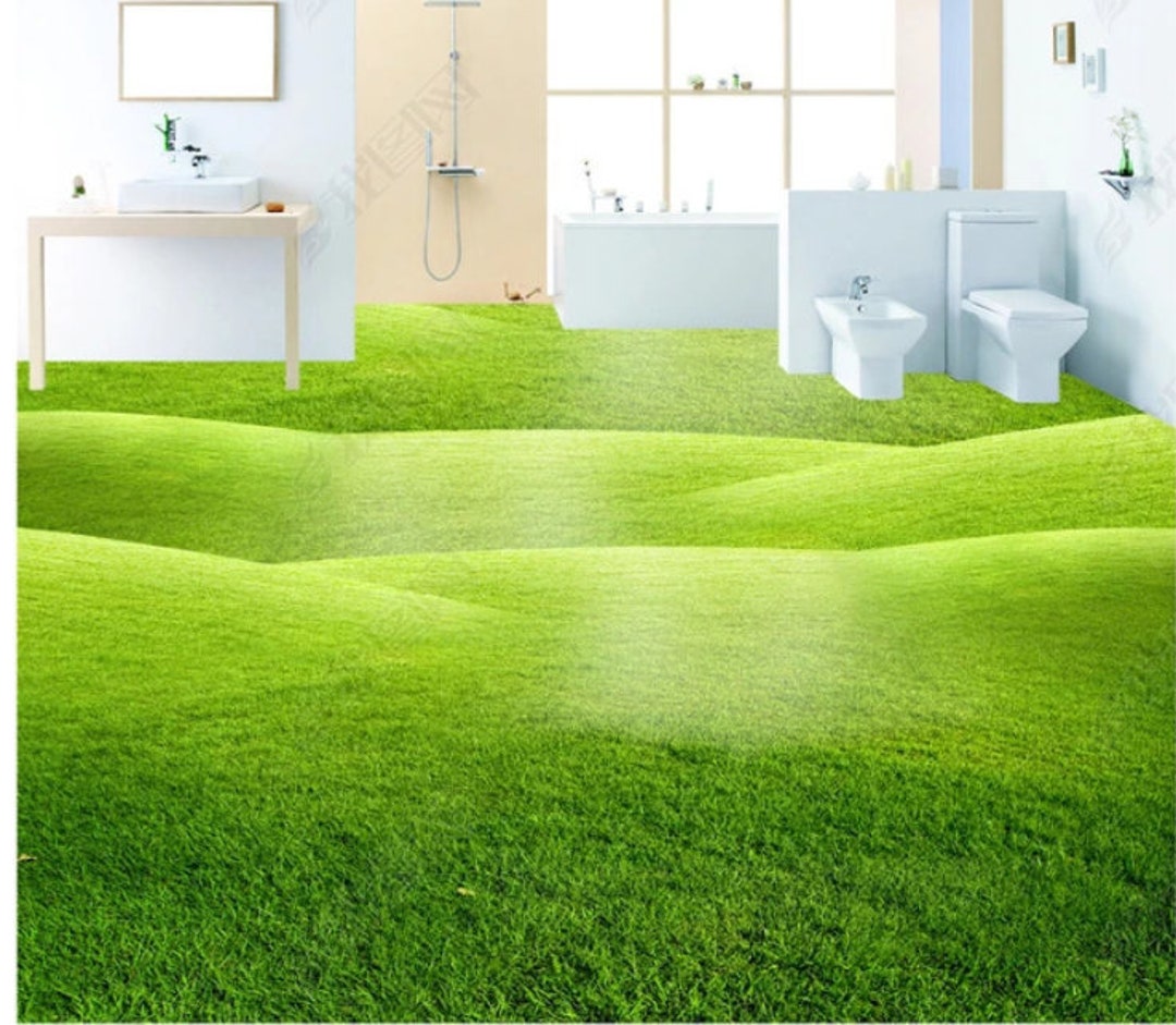 3D Grass Green Sunlight, Vinyl Floor Mural, Self-adhesive Vinyl,floor ...