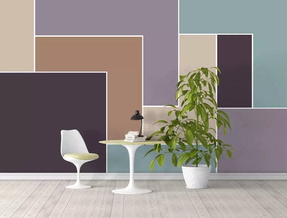 3D Square Wallpaper Geometric Wall Mural Minimalist Wall - Etsy Australia