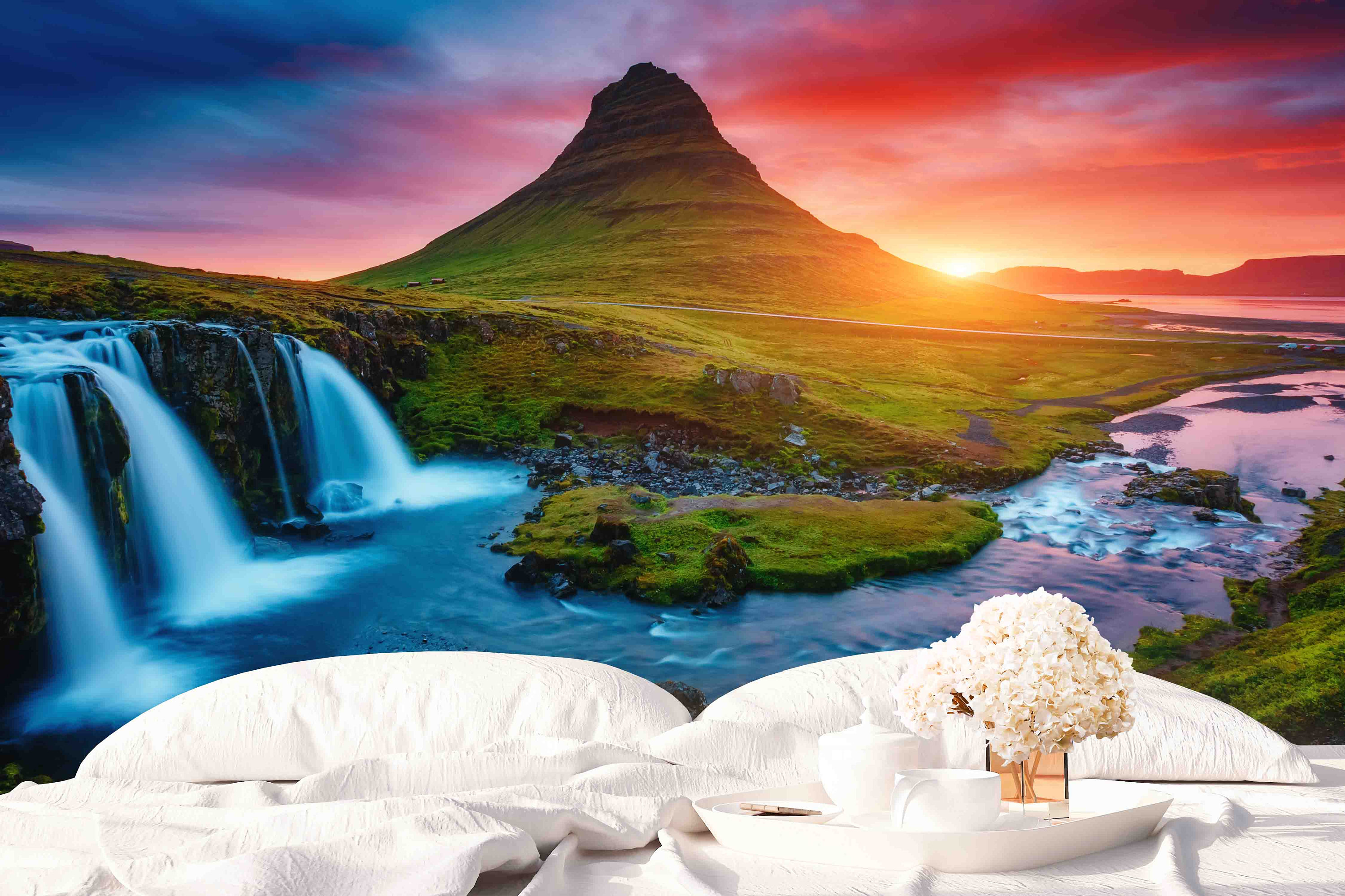 Waterfall Wallpaper Painted Wallpapers