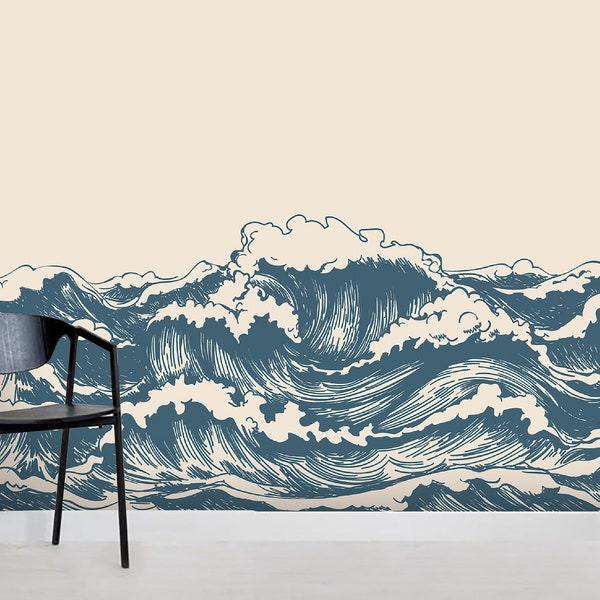 Wave Wallpaper - Etsy