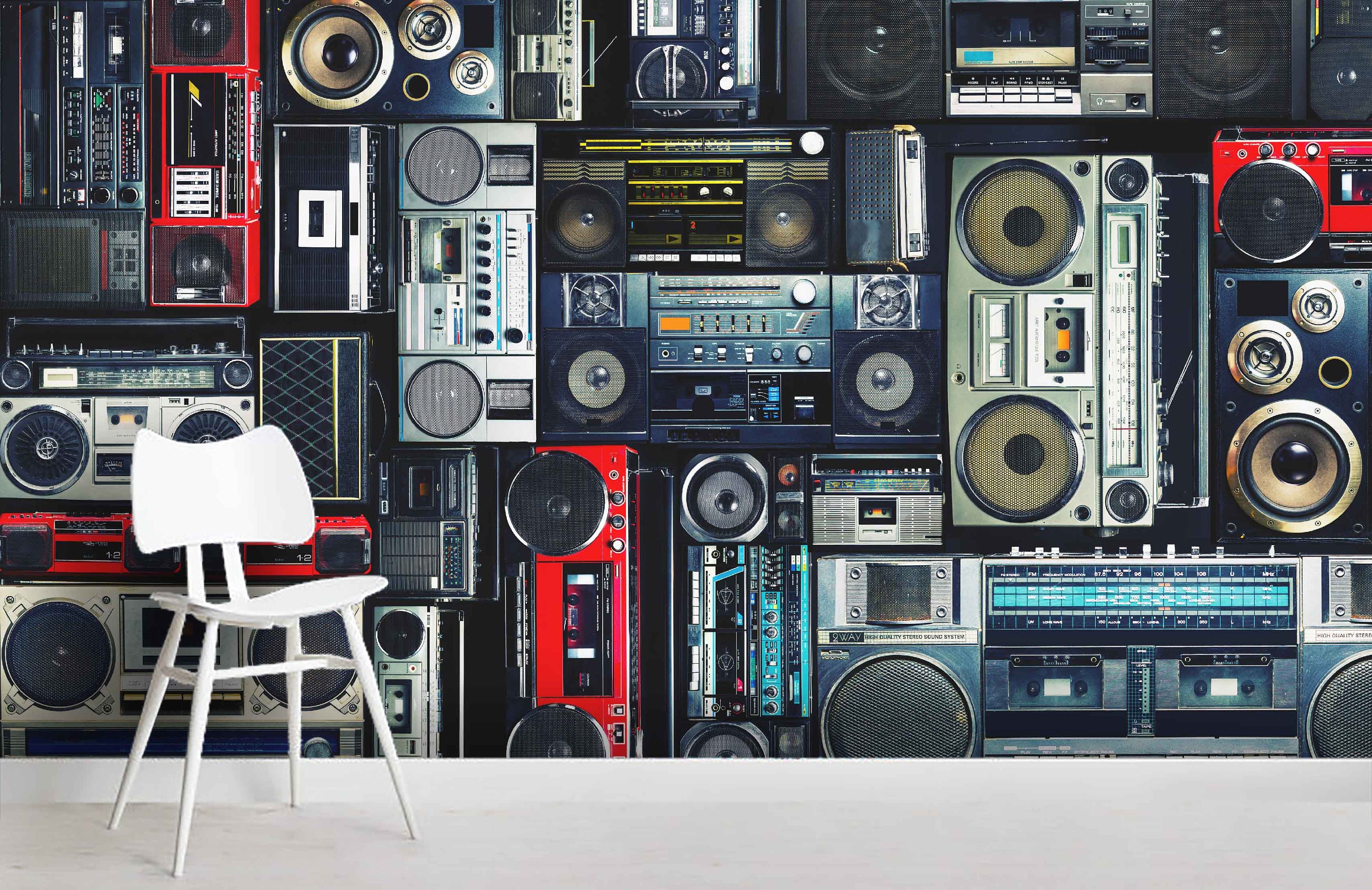 3D Radio Wall Wallpaper Boomboxs Wall Mural Tape Machine - Etsy Australia