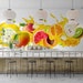 3D Fruit Wallpaper, Juice Wall Mural, Grapefruit Wall Decor, Mango Wall ...