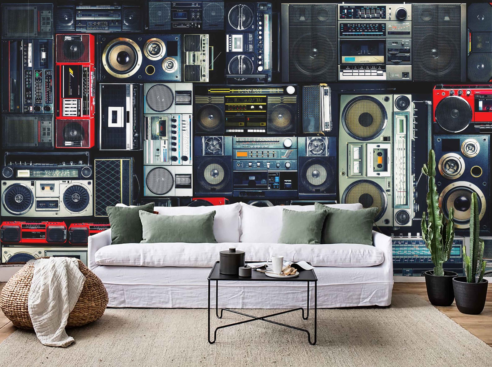 3D Radio Wall Wallpaper Boomboxs Wall Mural Tape Machine - Etsy Australia