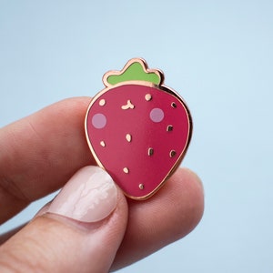 Strawberry Enamel Pin - Cute Strawberry Accessories Fashion - Enamel ...