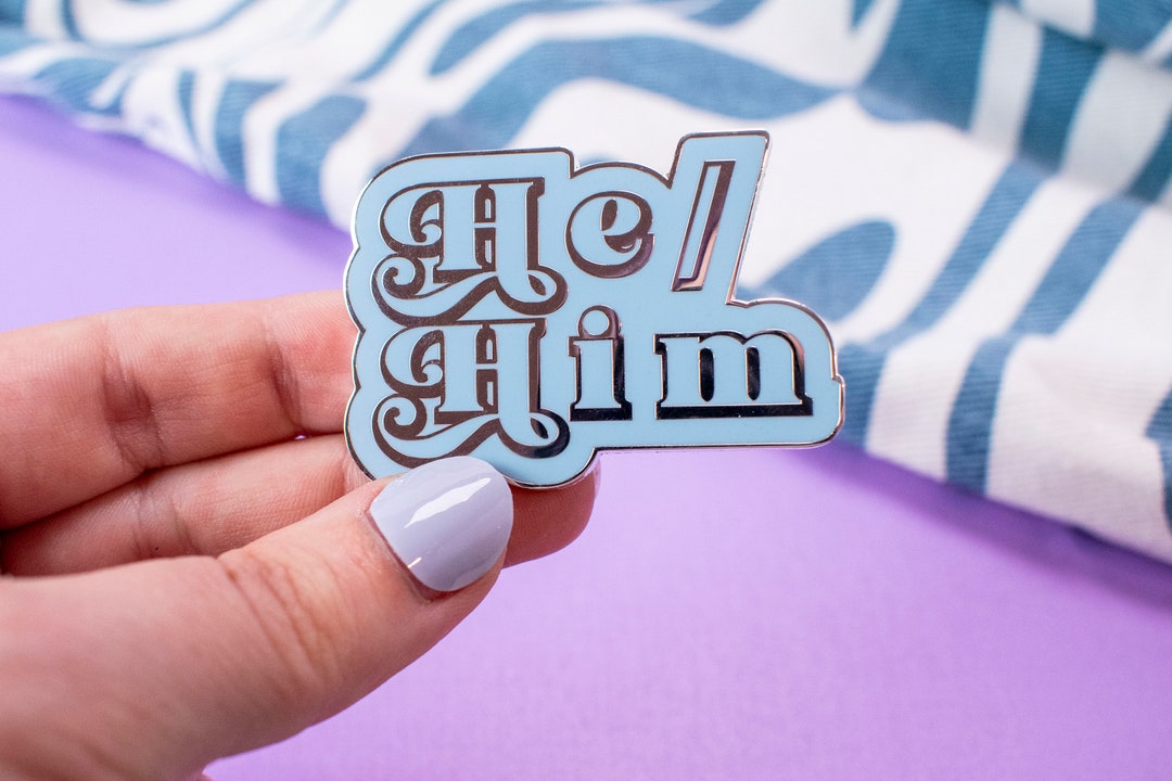 He/him Pronoun Pin Set Any Pronouns Pins Enamel Lapel Pins Enamel Pins ...