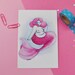 Chubby Mermaid Pink Mermaid Kawaii Mermaid Kawaii Art - Etsy