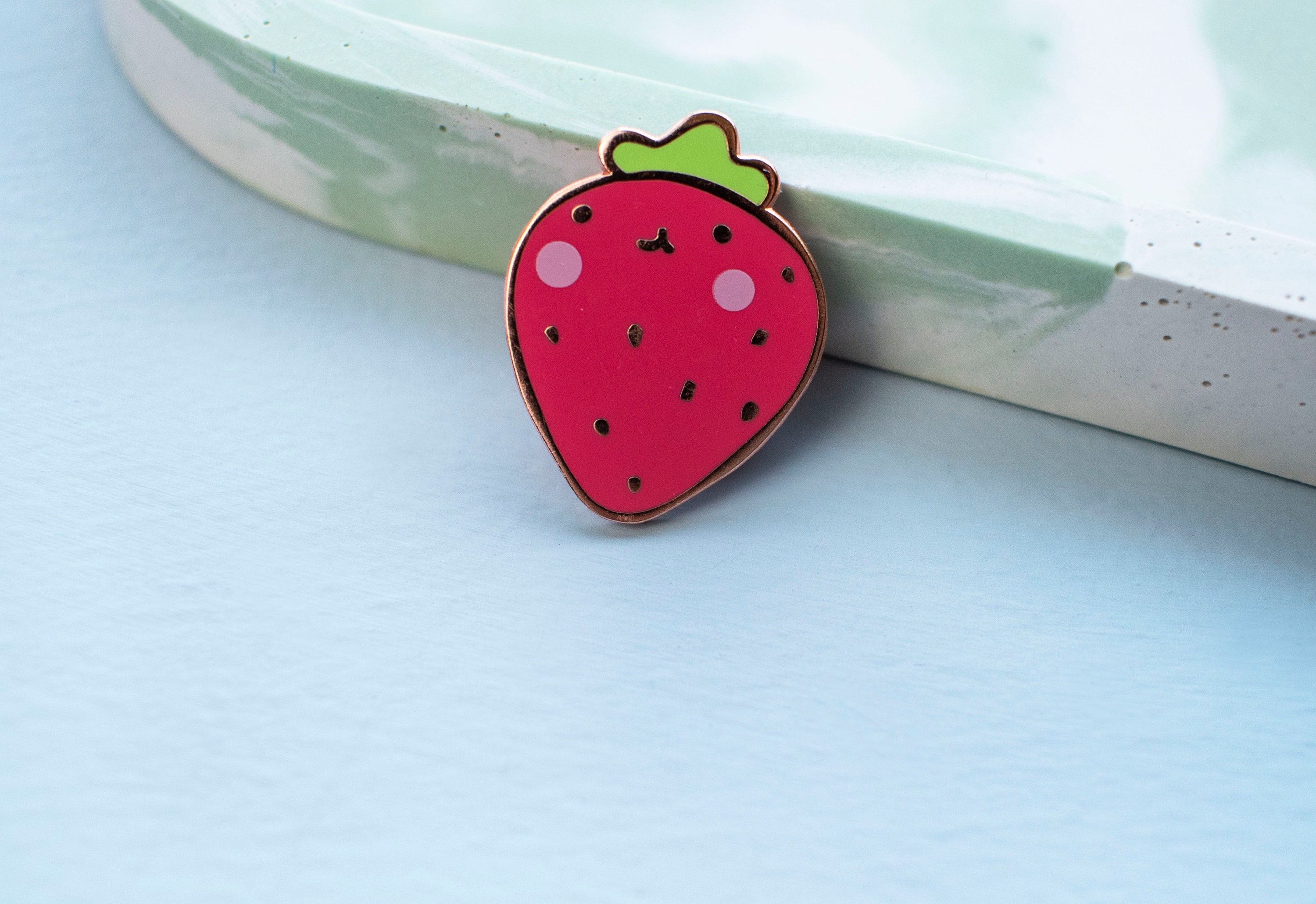 Strawberry Enamel Pin - Cute Strawberry Accessories Fashion - Enamel ...