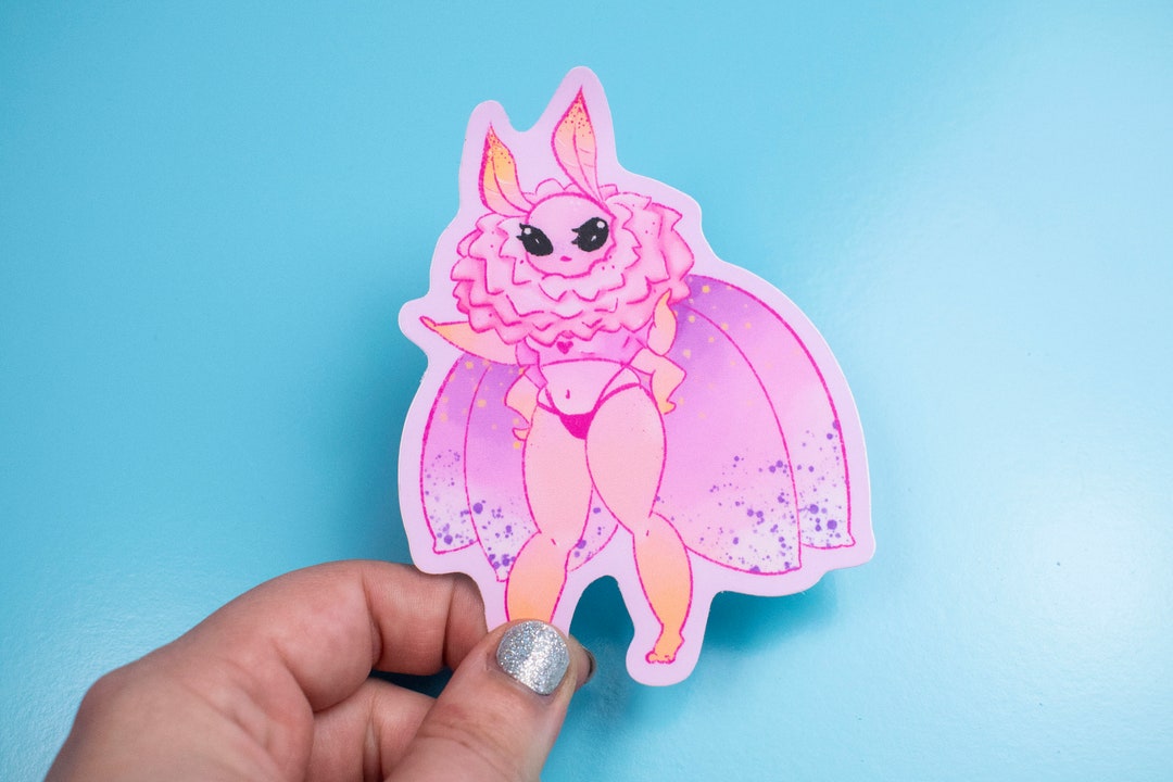 Cute Kawaii Burlesque Moth Babe Pinup Sticker - Kawaii Pin up Vinyl ...