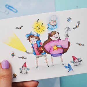 Gravity Falls - Gravity Falls Print - Art Print - Watercolor Print ...