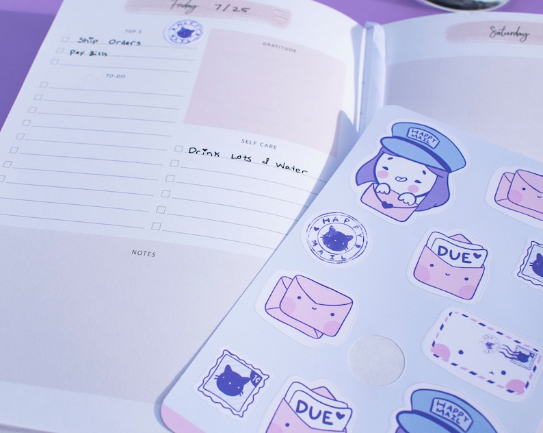 Happy Mail Stickers, Cute Mail Planner Stickers, Kawaii Mail Planner ...