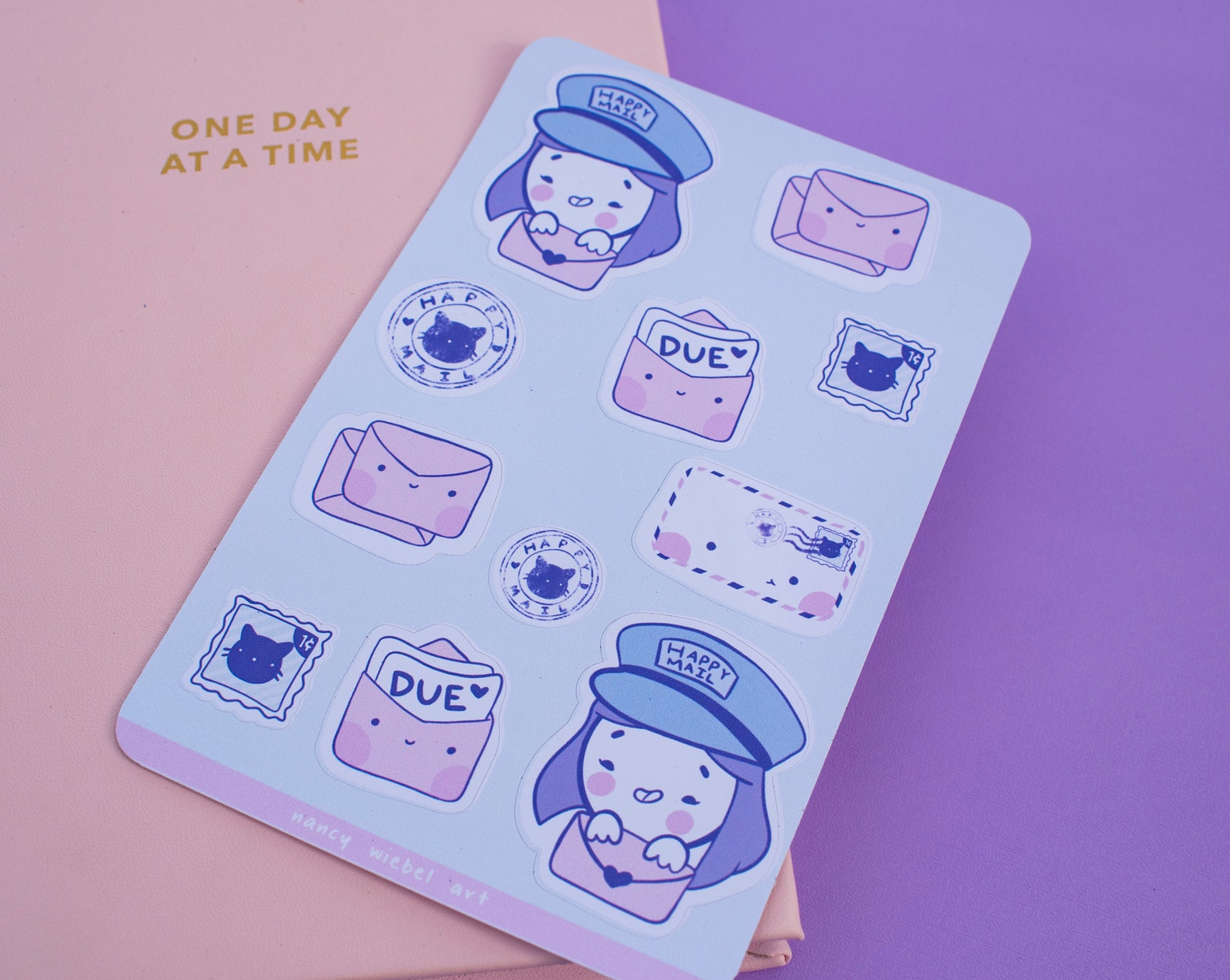 Happy Mail Stickers Cute Mail Planner Stickers Kawaii Mail - Etsy