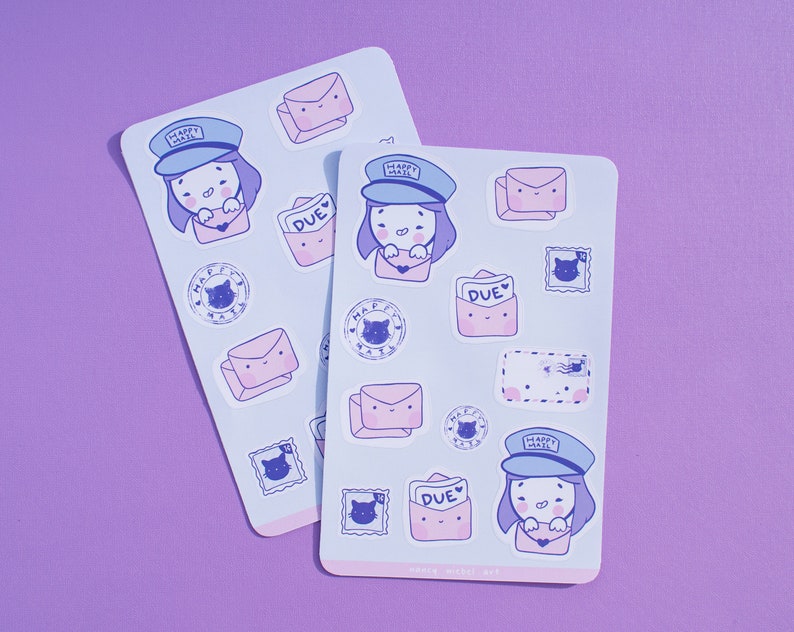 Happy Mail Stickers, Cute Mail Planner Stickers, Kawaii Mail Planner ...