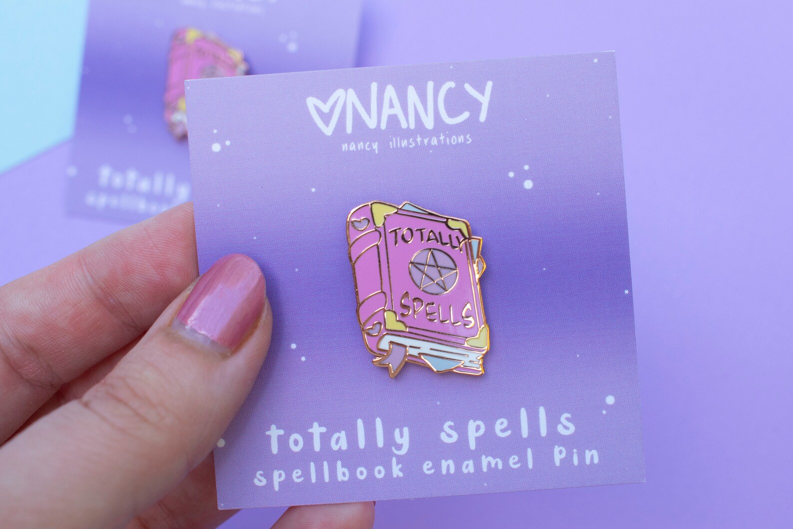 Pastel Goth Witch Spellbook Hard Enamel Pin, Magical Cute Kawaii ...