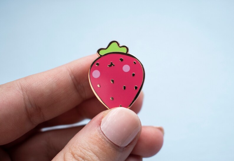Strawberry Enamel Pin - Cute Strawberry Accessories Fashion - Enamel ...