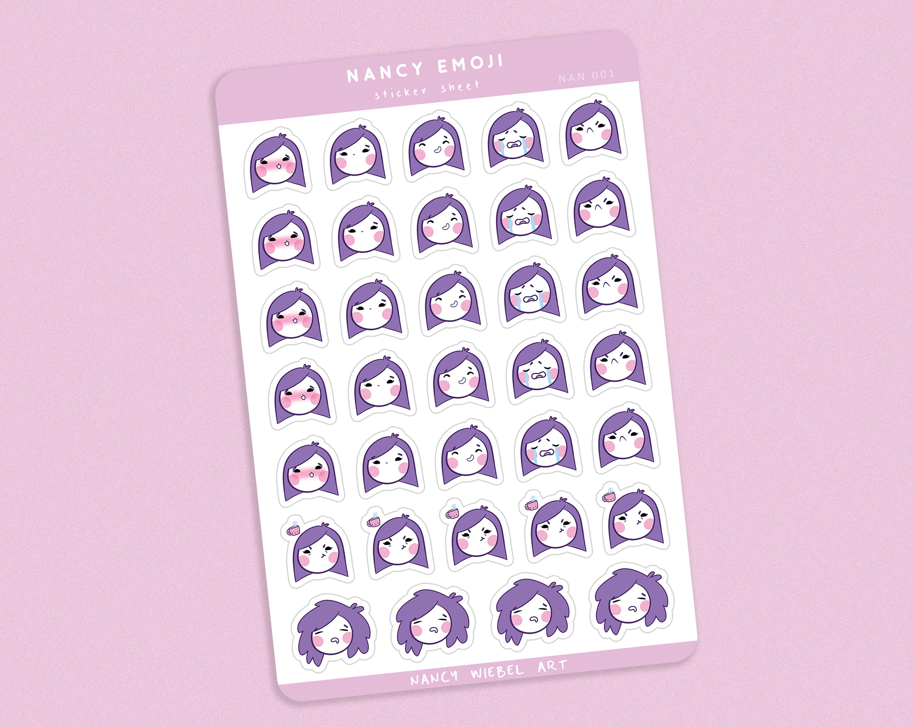 Cute Mood Planner Stickers Kawaii Emoji Mood Planner Stickers | Etsy