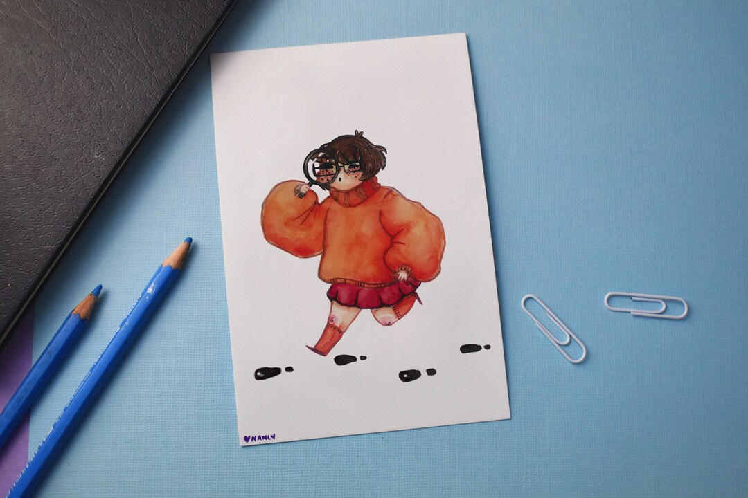 Velma, Scooby Doo Print, Mystery Machine, Mystery Inc, Fanart, Cartoon ...