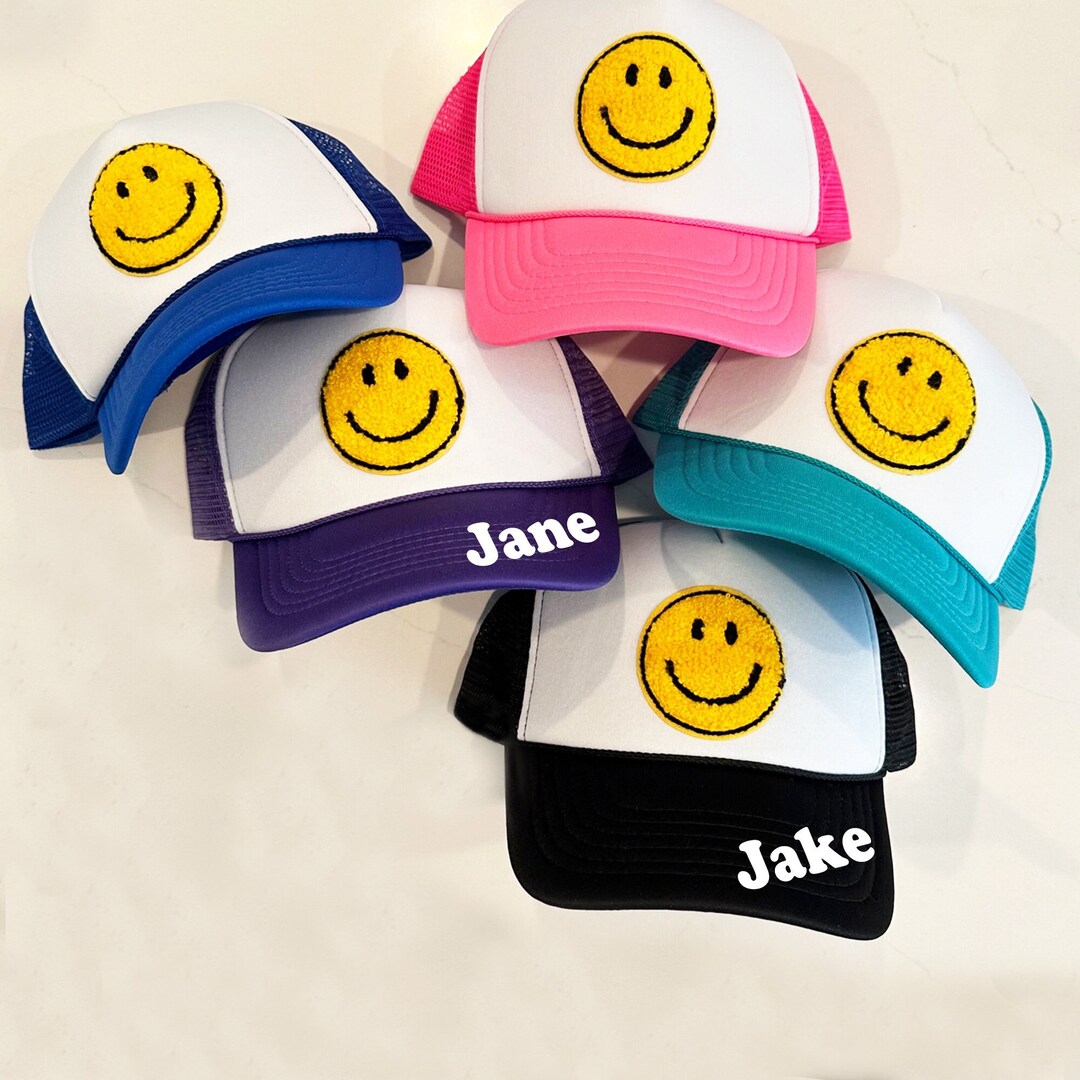 Custom Kids Smiley Face Trucker Baby Smiley Face Patch Hat - Etsy