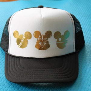 Disney Star Wars Trucker Hat: Wookie, Darth Vader - Etsy