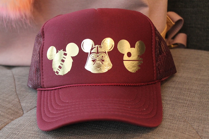 Disney Star Wars Trucker Hat: Wookie, Darth Vader - Etsy