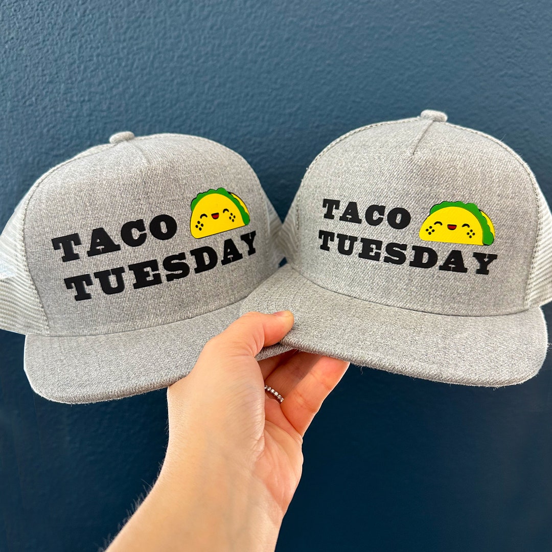 Taco Tuesday Flat Bill Hat, Kids Taco Hat, Adult Taco Hat, Baby Taco ...