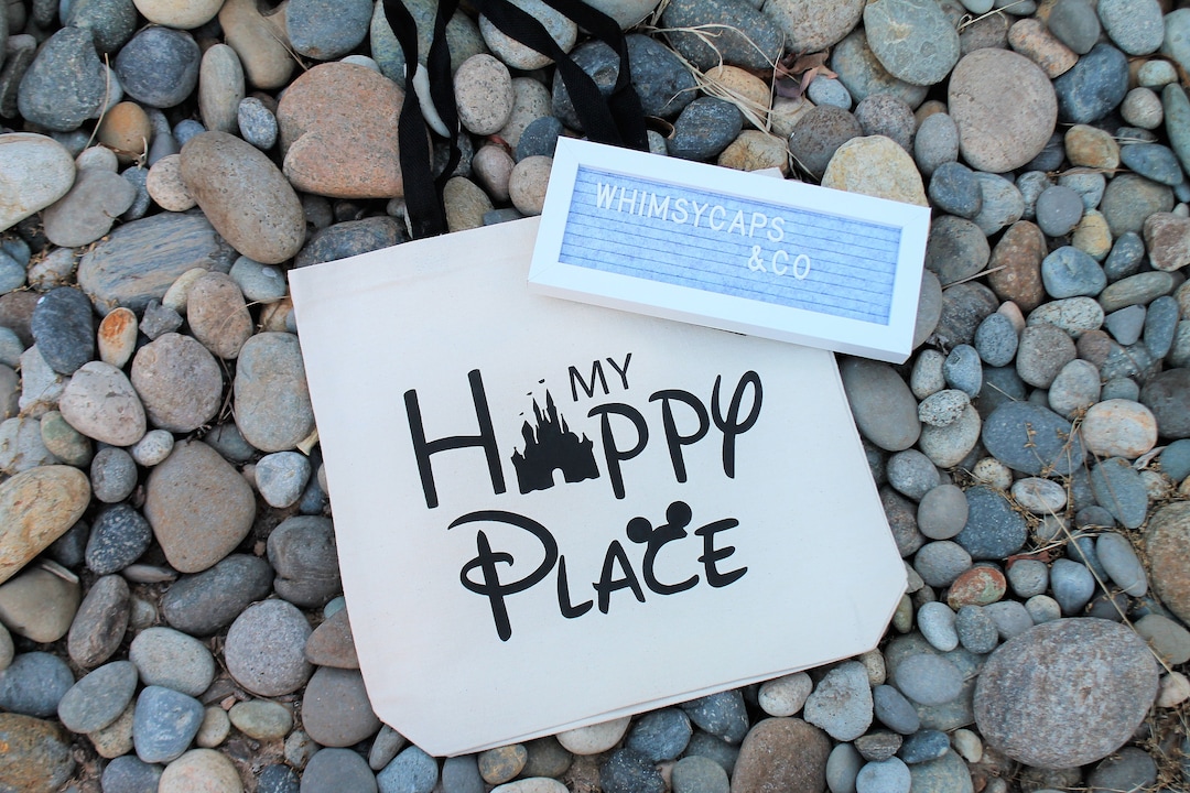 My Happy Place Disney Tote Bag / Women's Disney Bag / Disney Autograph ...
