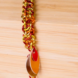 Fire Chainmail Bracelet / LARP Jewellery / Flame Bracelet / Chainmaille ...