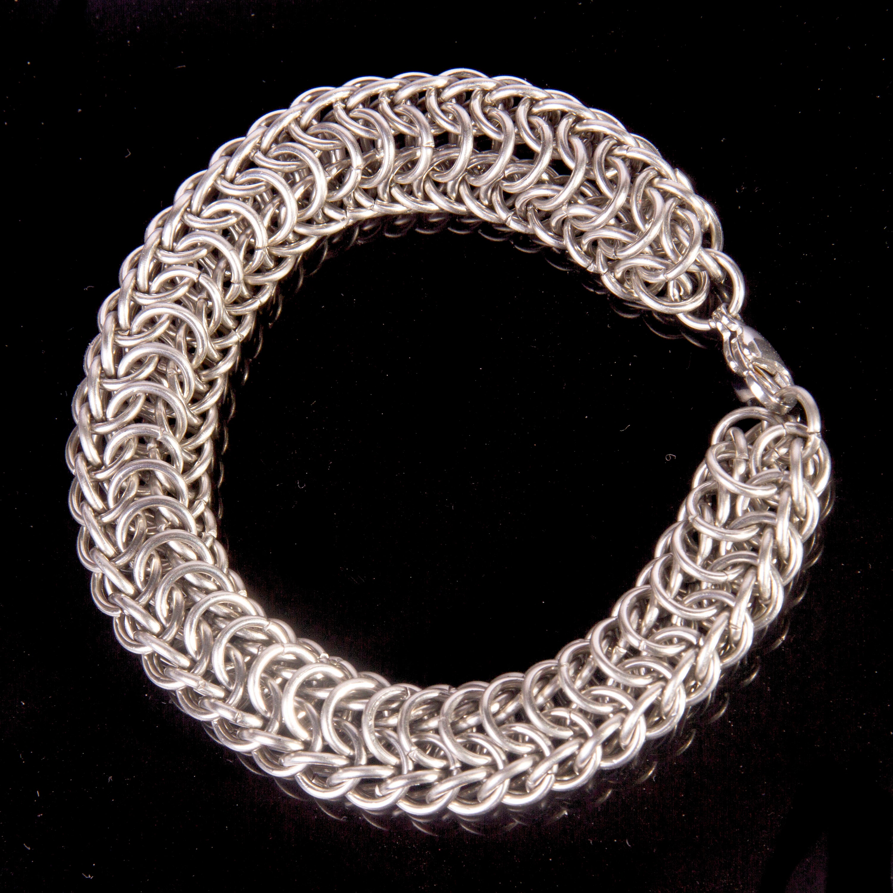 Steel Chainmail Bracelet / Male Solid Metal Bracelet / Viking ...