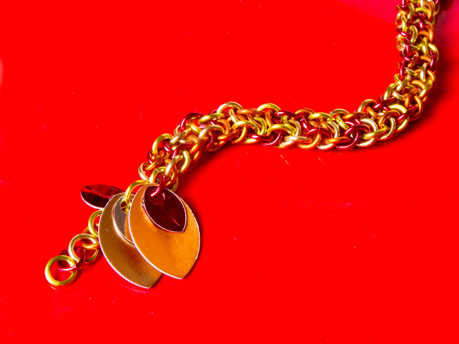 Fire Chainmail Bracelet / LARP Jewellery / Flame Bracelet / - Etsy