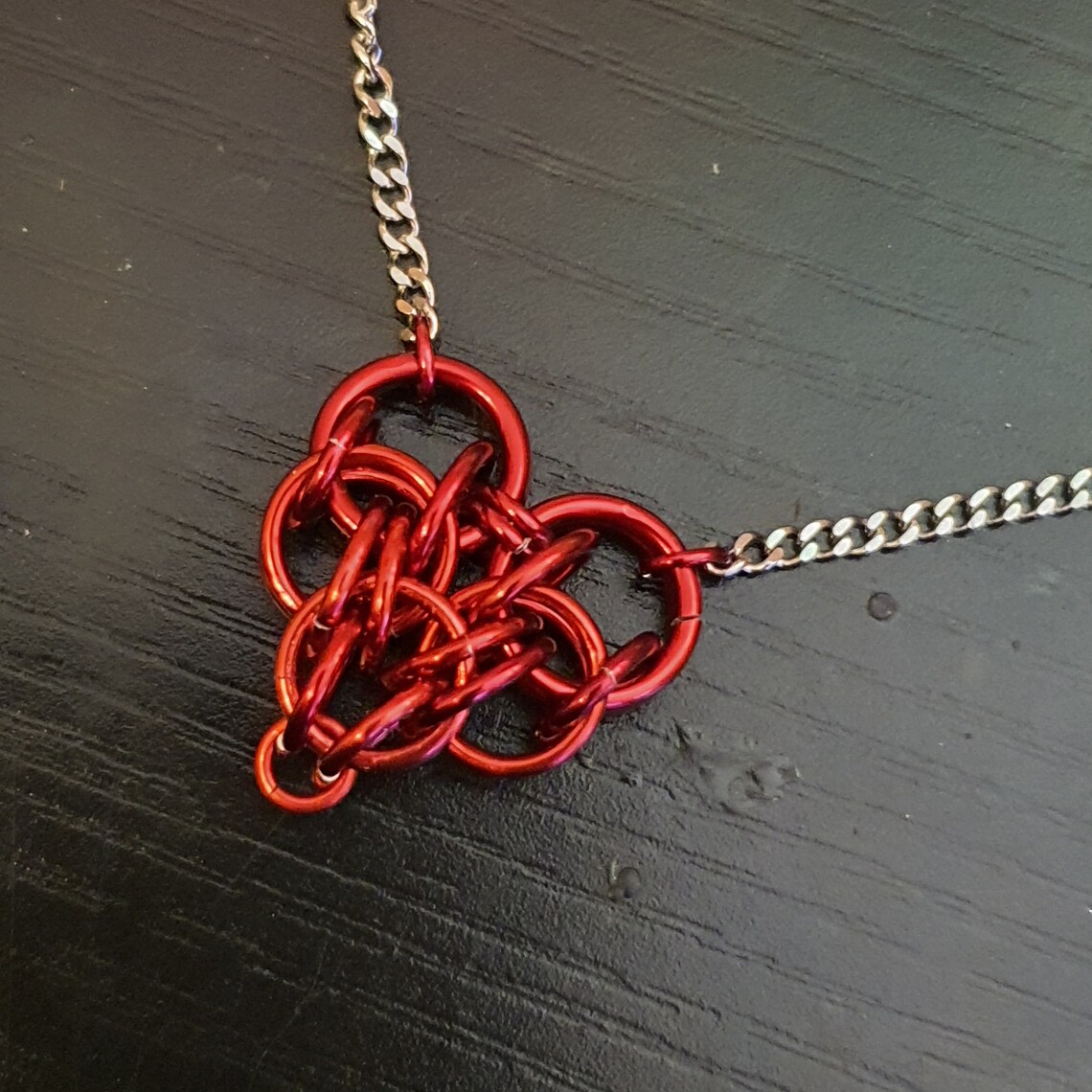 Pride Rainbow Heart Chainmail Pendant / Romantic Jewellery / - Etsy