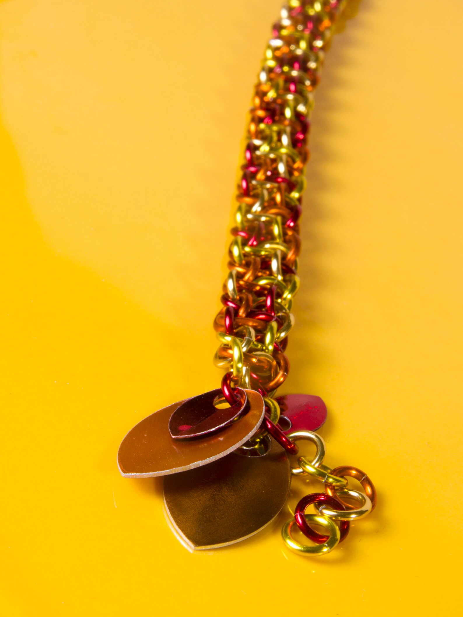 Fire Chainmail Bracelet / LARP Jewellery / Flame Bracelet / Chainmaille ...