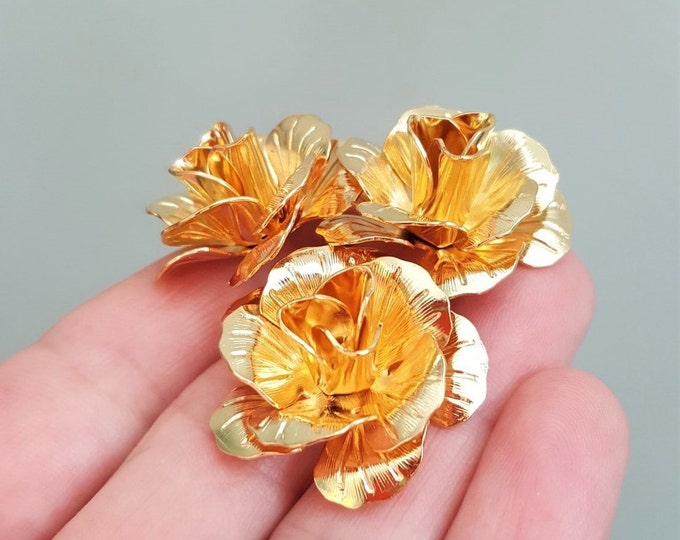 Gold Giant Paper Flower Paper Backdrop wedding Flower - Etsy