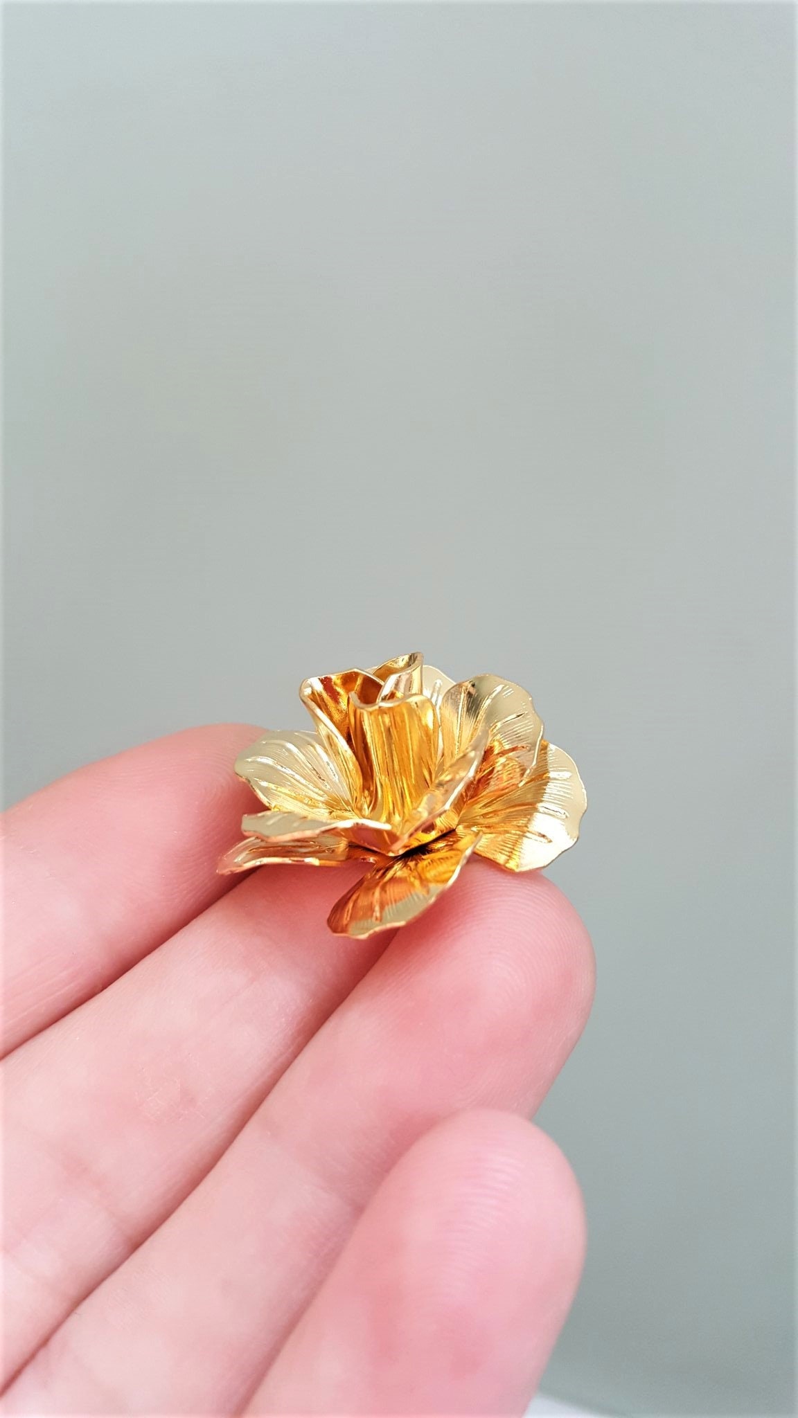 4/8/16 X Gold Plated Rose Flowers 30mm Gold Plated 3D Rose - Etsy