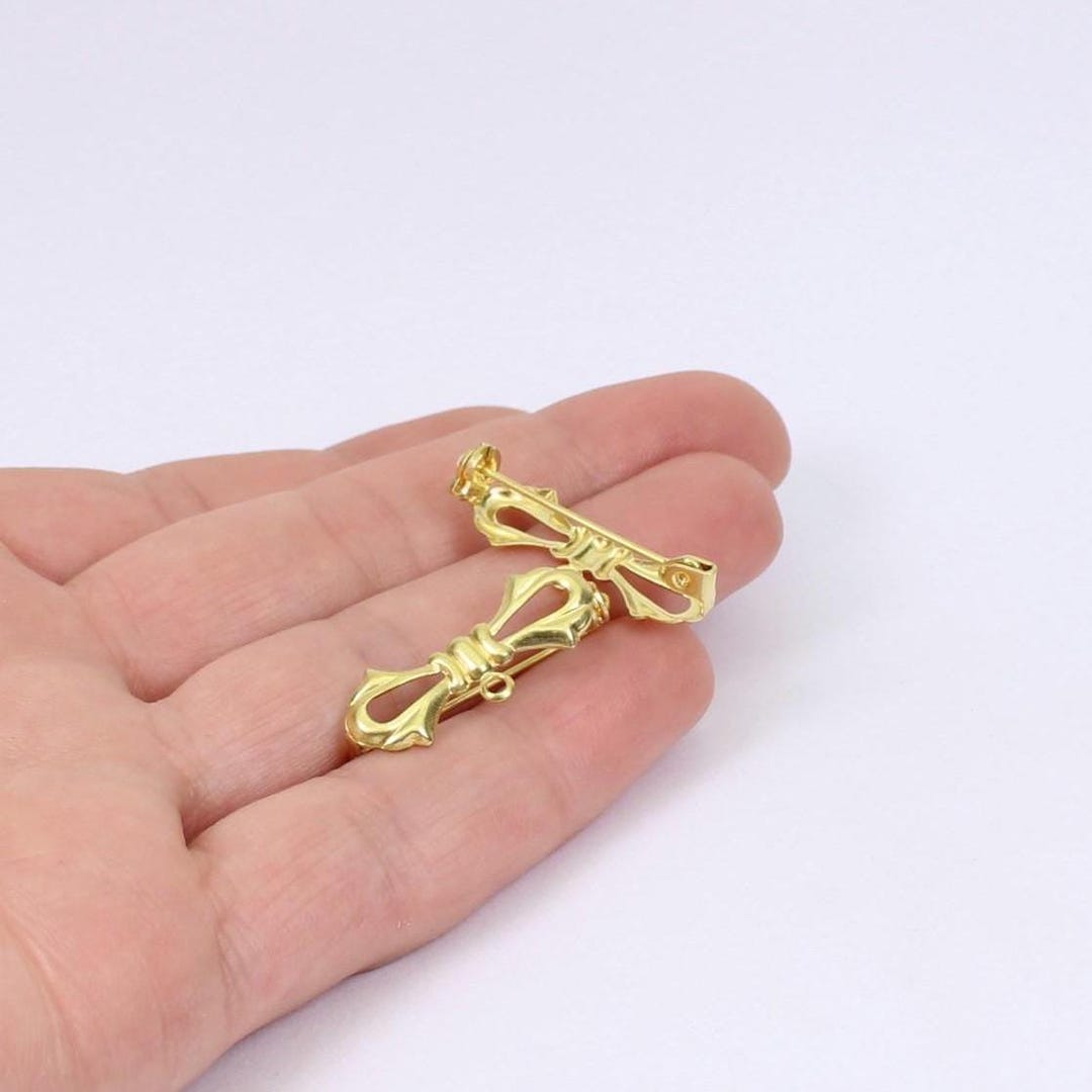 2/4/8 X Pin Brooch Blanks, Vintage Style Ribbon Bow Lapel Pins, Raw ...