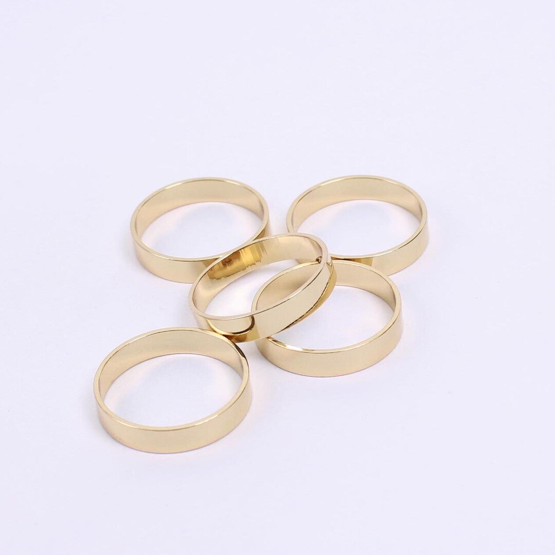 5/10 X 20mm Round Deep Bezel Frames, Gold Plated Brass, 20mm X 4mm, by ...