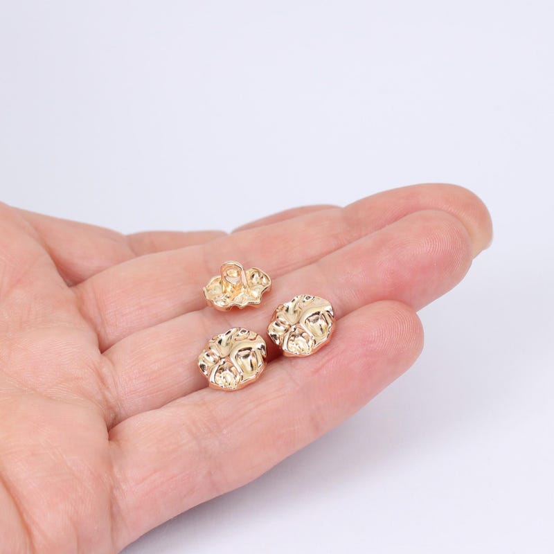 Gold Metal 1/2 Buttons - Etsy UK