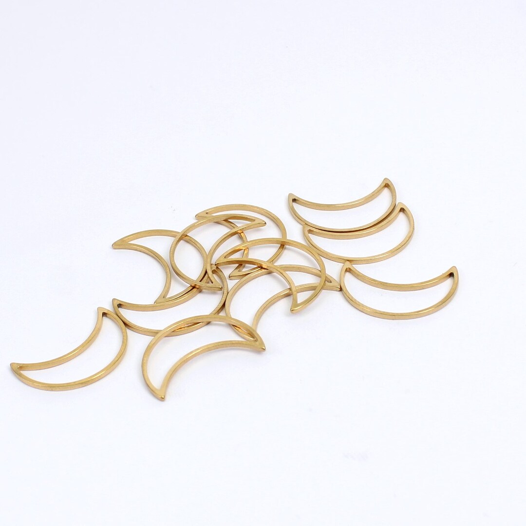 10/20 X 24mm Crescent Moon Connectors Open Back Bezels 24mm - Etsy