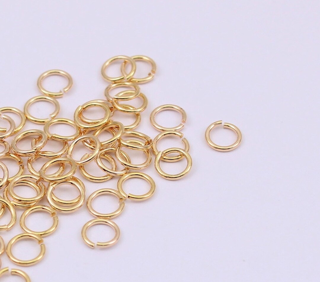 100/200/400 X 18K Gold Plated 5mm Jump Rings, Flush Closing, by ...