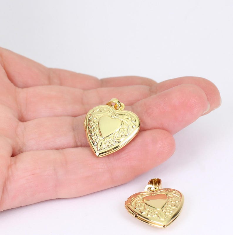 1/2/4 X Victorian Style Vintage Look Heart Photo Lockets, Openable ...