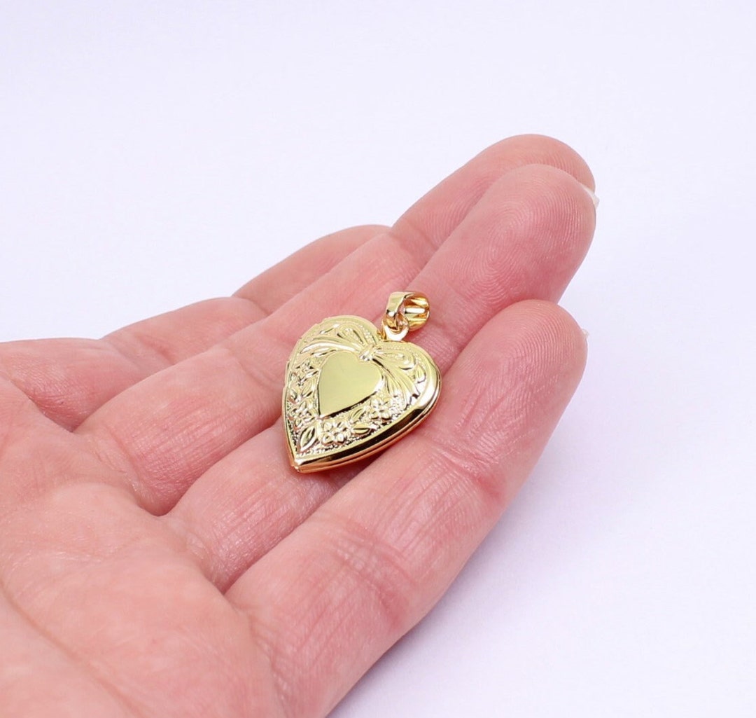 1/2/4 X Victorian Style Vintage Look Heart Photo Lockets, Openable ...