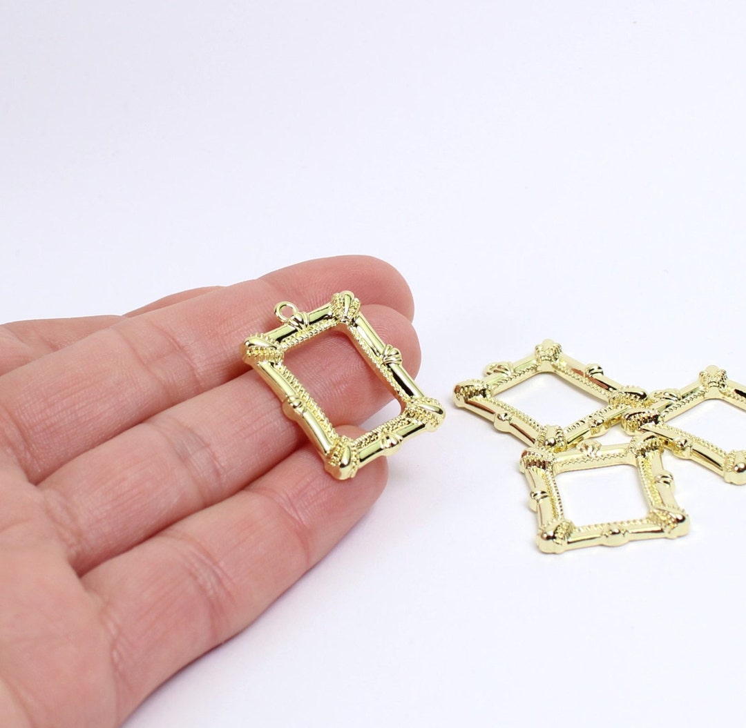 2/4 X Miniature Gold Plated Picture Frames Open Bezel Photo - Etsy