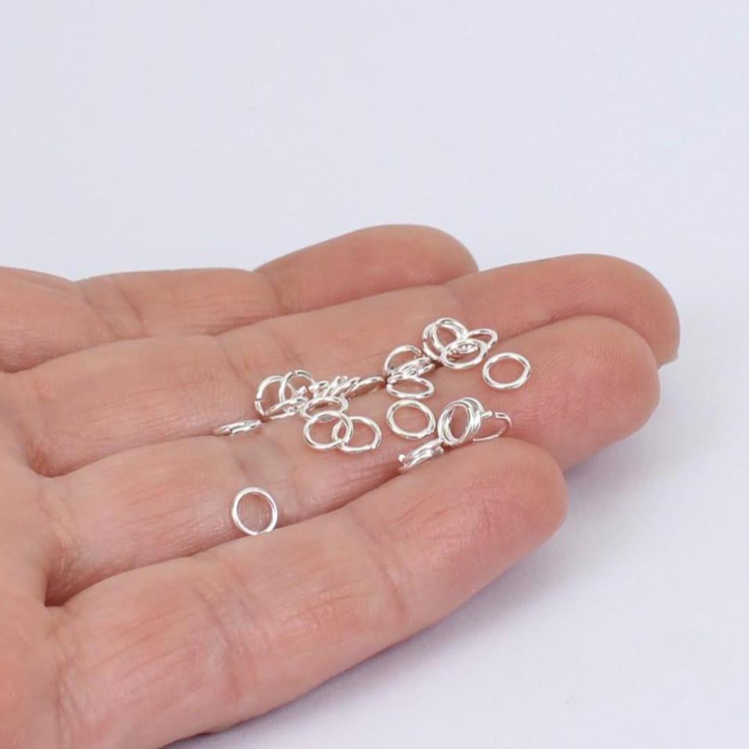 100/200 X Silver Plated 5mm Jump Rings, Flush Closing, by Jewellery ...