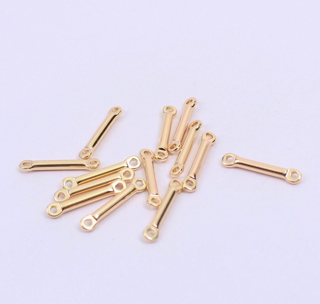 20/40 X Gold Plated Connector Bars, 13mm 18K Gold Plated Pieces, by ...