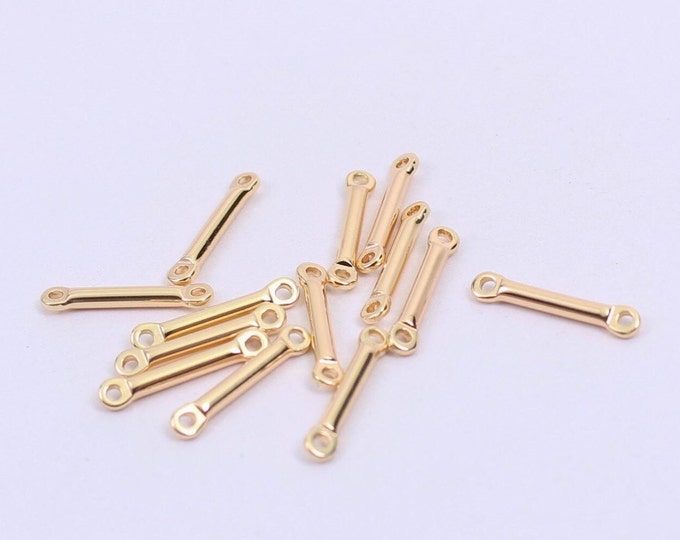 20/40 X Gold Plated Connector Bars, 13mm 18K Gold Plated Pieces, by ...