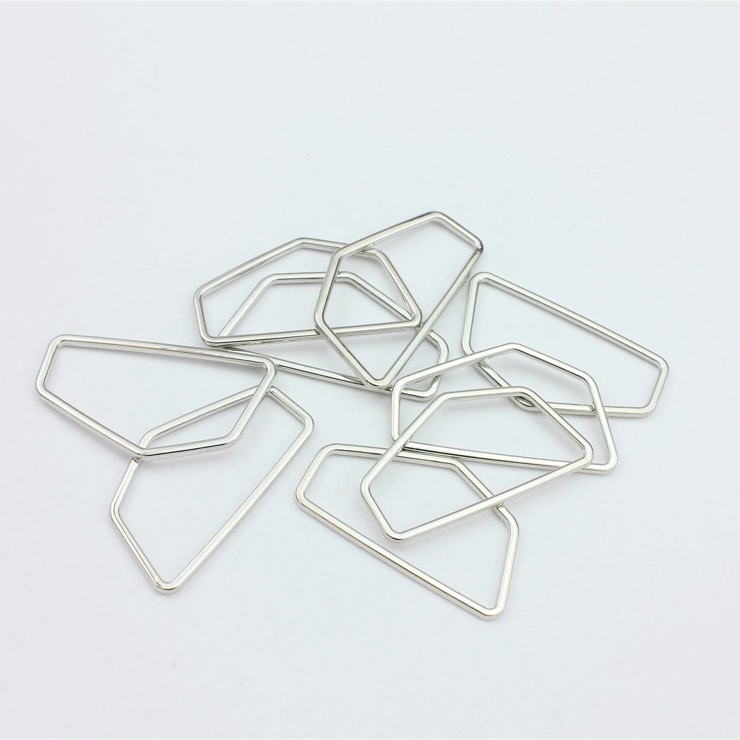 4/8/16 X Polygon Closed Connectors / Open Bezel Frames, 31mm X 21mm ...