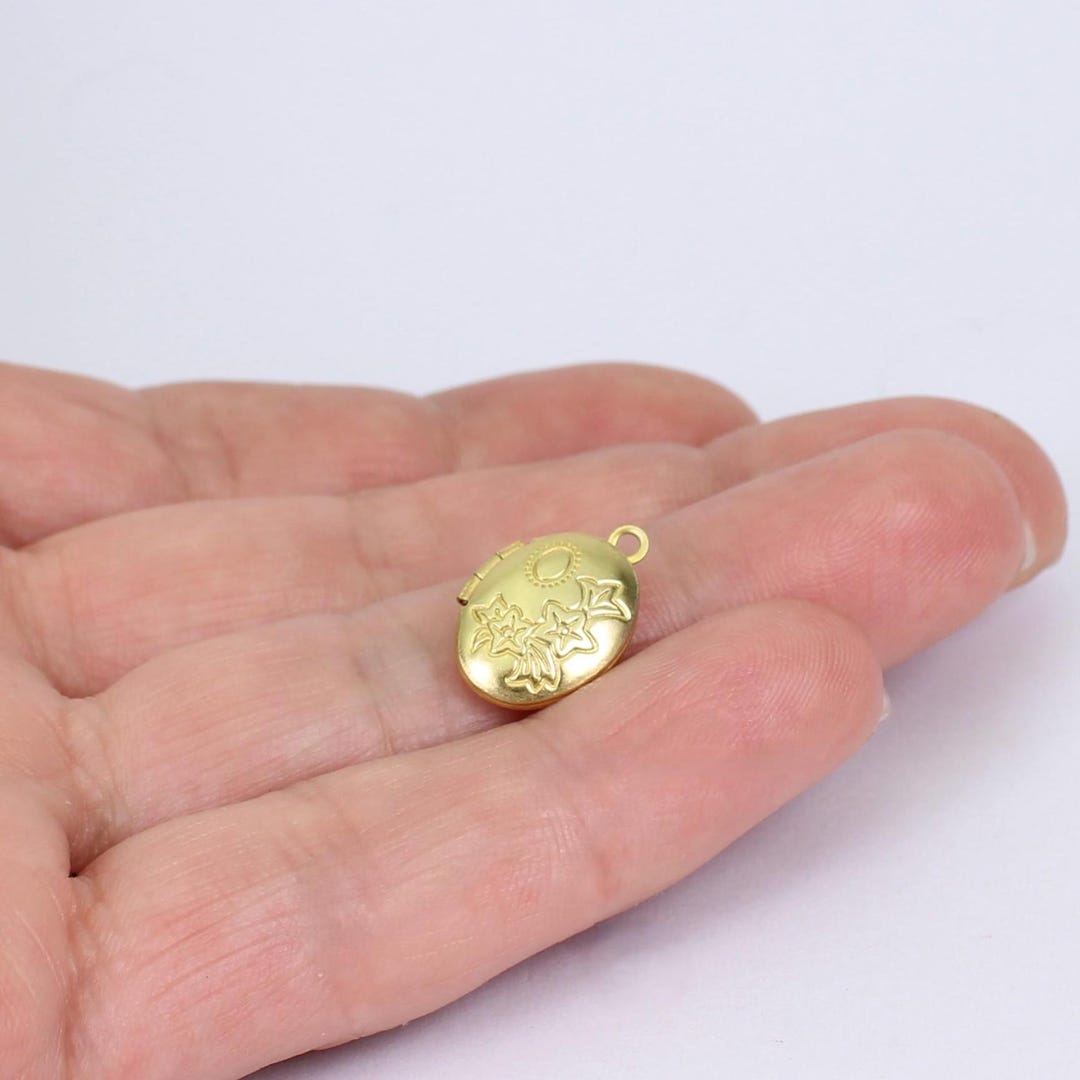 4/8 X Vintage Style Oval Photo Lockets, Small Oval Openable Photo ...