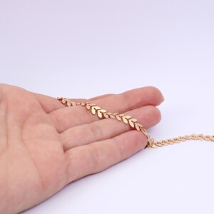 1 X Meter of Textured Fishbone Chain Gold Plated Brass 7mm - Etsy