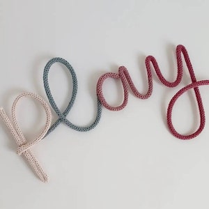 Rope Word, Wire Art. Multi Coloured Wire Name. Rainbow Lettering ...