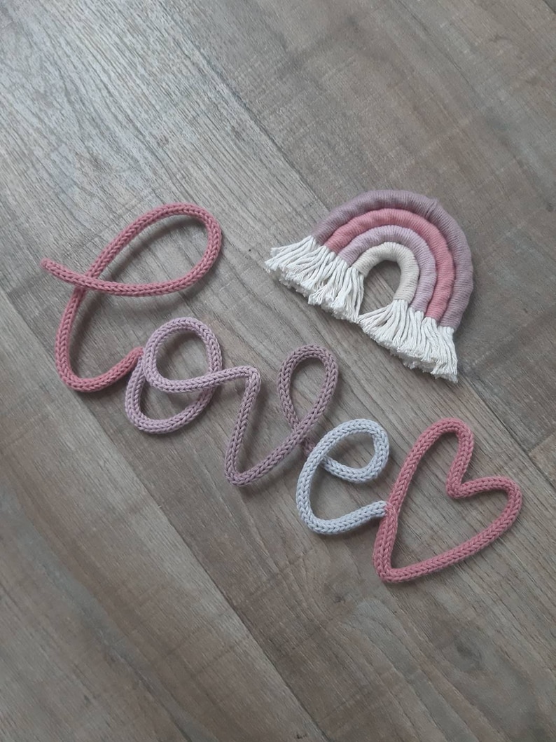 Rope Word Wire Art. Multi Coloured Wire Name. Rainbow - Etsy UK