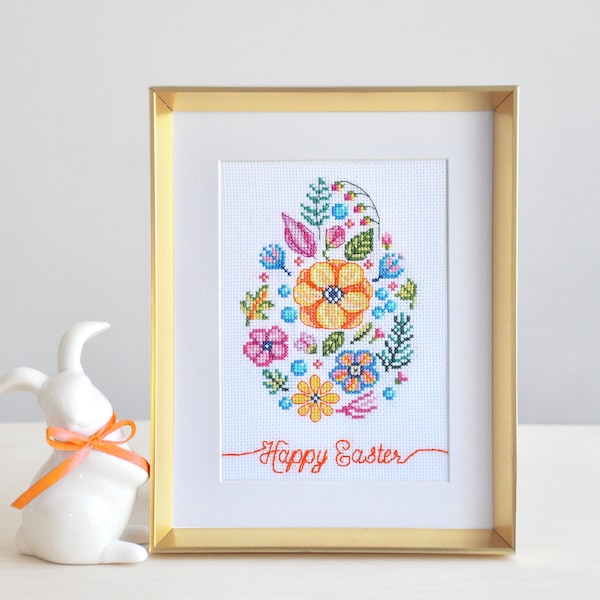 Happy Easter Cross Stitch - Etsy